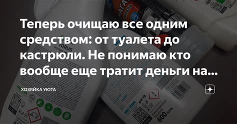 Теперь очищаю все одним средством: от туалета до кастрюли. Не понимаю ...