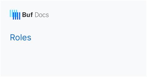 Role Based Access Control In The Buf Schema Registry Buf Docs