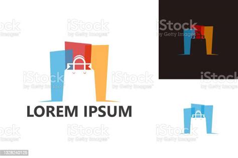 쇼핑 로고 템플릿 디자인 벡터 엠블럼 디자인 개념 창조적 인 기호 아이콘 가방에 대한 스톡 벡터 아트 및 기타 이미지 가방