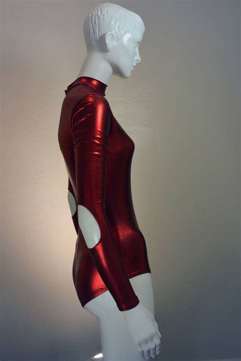 Zoya Turtle Neck Leotard Long Sleeve Leotard Asymmetric Etsy