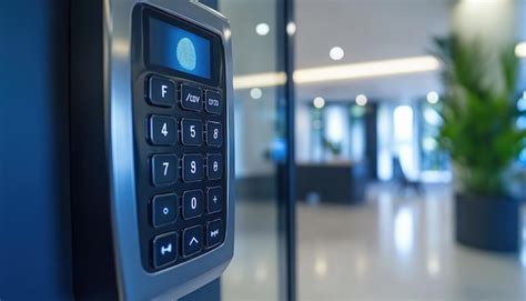 Fingerprint Security System Protecting Modern Office Entrance Premium Ai Generated Image