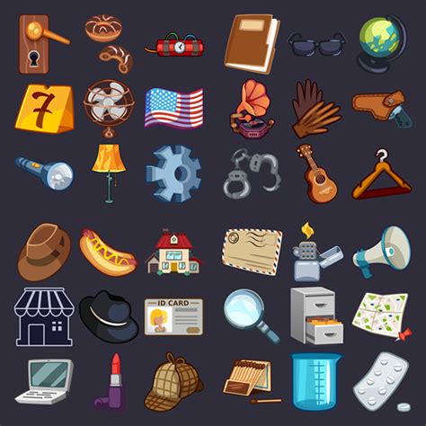 Detective Game Icons On Behance