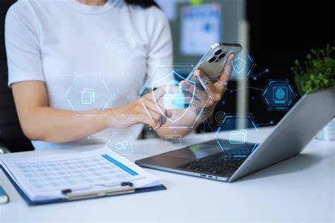 Network Security System Personal Data Information On Tablet Information And Cyber Security