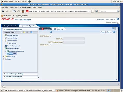 Oracle Access Management How To Configure Oam 11g Server And Configure