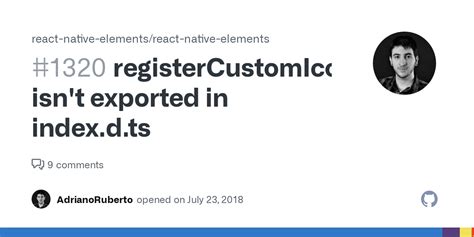 registercustomicontype isn t exported in index d ts · issue 1320 · react native elements react