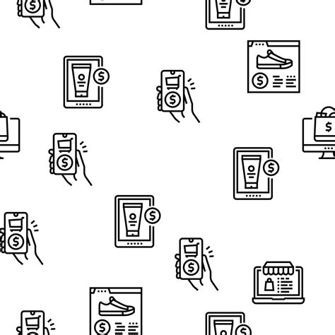 shopping online app vector seamless pattern 10144769 vector art at vecteezy