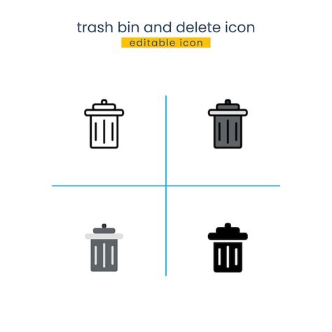 Premium Vector Trash Bin And Delete Icon