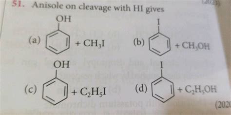 51 Anisole On Cleavage With Hi Givesaoc1ccccc1boc C 1ccccic 51 Anisole On Cleavage With Hi Givesaoc1ccccc1boc C 1ccccic