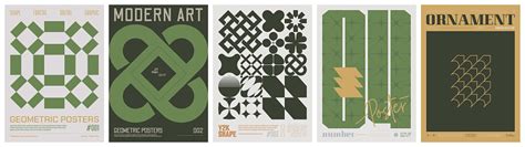 세트 모더니즘 예술 다채로운 트렌디한 포스터 삽화 미니멀리즘 및 브루탈리즘 스타일 추상 기하학 A4 레이브 포스트모던 구성 벡터 단순 모양 Y2k 미학 세트 15 0명에