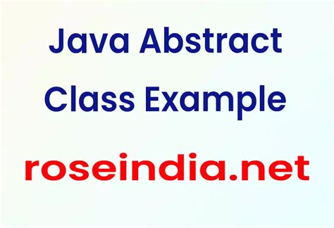 Java Abstract Class Example
