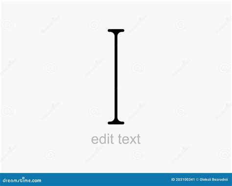 Text Edit Cursor Pointer Font Input Symbol And Editing Of Textual Web Information Black