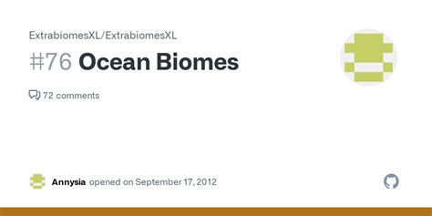 Ocean Biomes Issue ExtrabiomesXL ExtrabiomesXL GitHub
