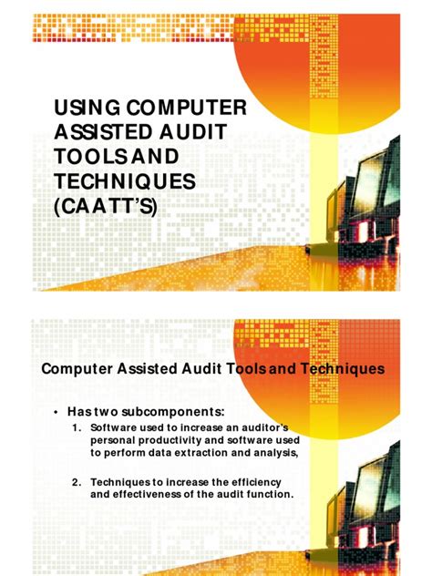 Using Computer Assisted Audit Tools And Techniques Pdf Audit Computing