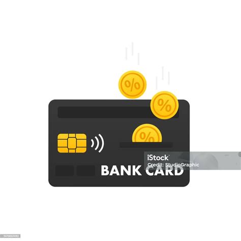 캐쉬백 로열티 프로그램 개념 이자를 받고 은행 계좌로 동전을 반환 한 신용 카드 또는 직불 카드 환불 돈 서비스 디자인 보너스 캐쉬백 벡터 그림 1위에 대한 스톡 벡터 아트