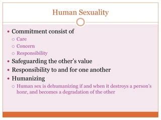 Morality Of Human Sexuality PPTX