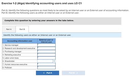 What Would They Be Exercise 1 2 Algo Identifying Accounting