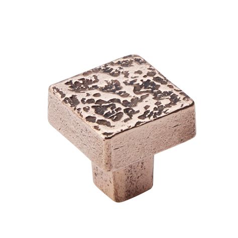 Cosmos Collection 1 18 Square Knob In Natural Bronze By Salo Art