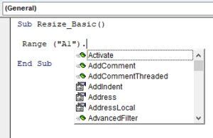Vba Resize Definition Syntax Examples How To Resize