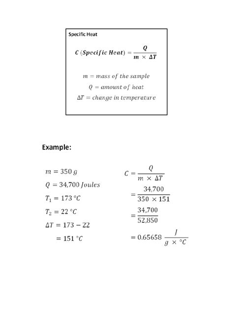 Specific Heat Diagram Pdf