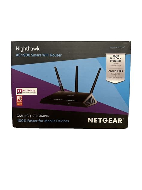 used netgear nighthawk ac1900 smart wifi router ‎r7000 100nas ubb