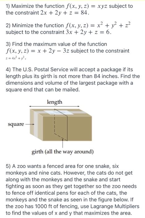 Solved Maximize The Function F X Y Z Xyz Subject To Chegg Com