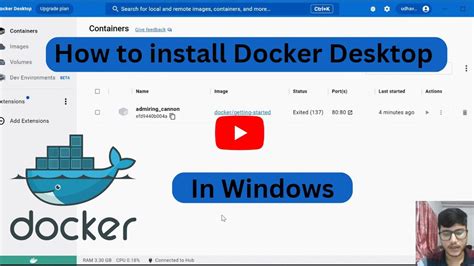 How To Run And Install Docker Desktop In Windows Youtube