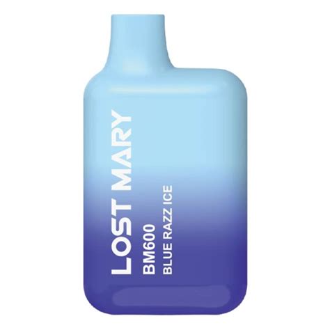 Genuine Lost Mary Bm600 Disposable Vape Blue Razz Ice Flavour