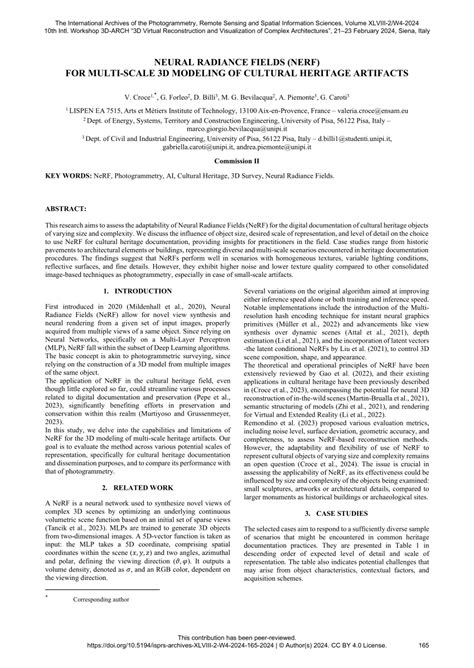 Pdf Neural Radiance Fields Nerf For Multi Scale 3d Modeling Of