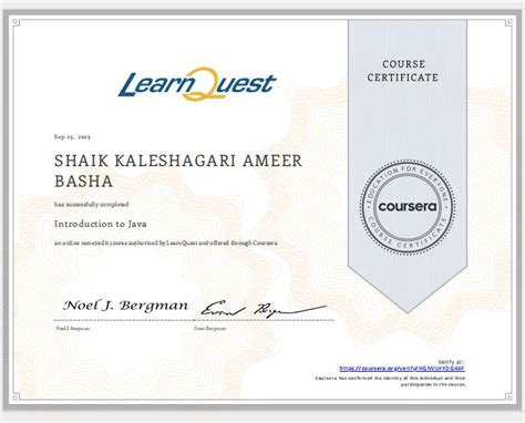 Ameer Basha Shaik On Linkedin Completed Introduction To Java