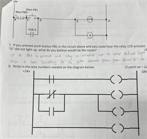 Solved 7 If You Pressed Push Button Pb1 In The Circuit