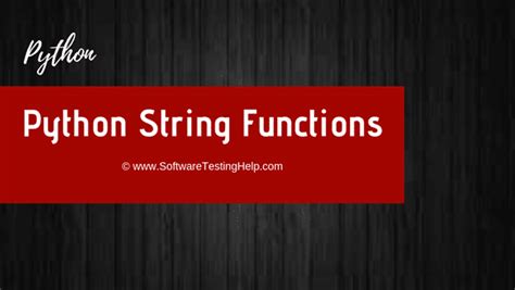 Python String Funkcije Ostalo