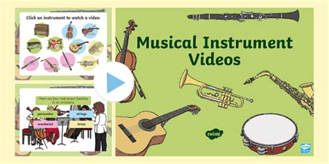 Types Of Musical Instruments And Families Video PowerPoint