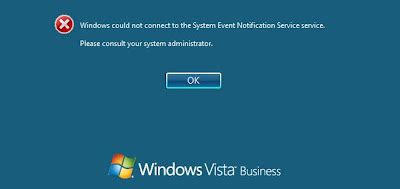 MPECS Inc Blog Windows Vista Error Windows Could Not Connect To The System Event