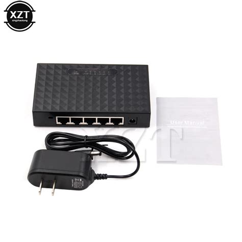 1pcs 5 Port 10 100 1000Mbps Base Gigabit Mini HUB Fast RJ45 LAN Ethernet Desktop New High Speed