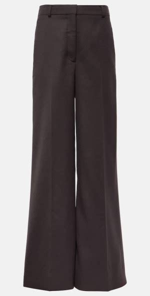 Stella Mccartney High Rise Wool Wide Leg Pants