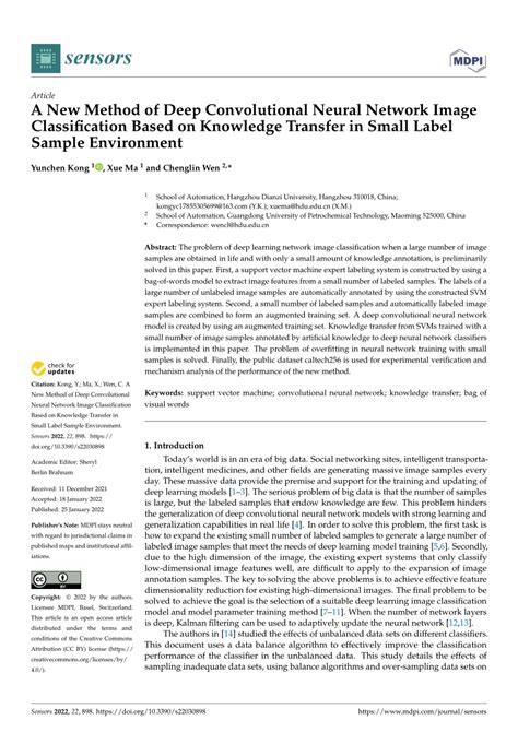 PDF A New Method Of Deep Convolutional Neural Network Image Classification Based On Knowledge