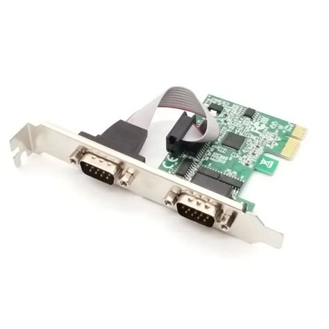 PCIE 2 Port Serial Expansion Card PCI Express To Industrial DB9 Serial RS232 COM Port Adapter