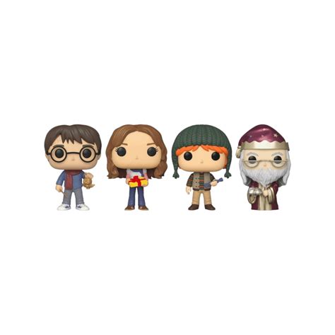 Harry Potter Hermione Granger Ron Weasley Albus Dumbledore Festive 4 Pack Funko Pop