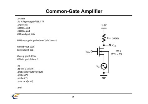 Common Gate Amplifier Pptx Digital Audio Computer Software And Applications