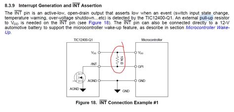tic12400 q1 int pin does not pull low interface forum interface
