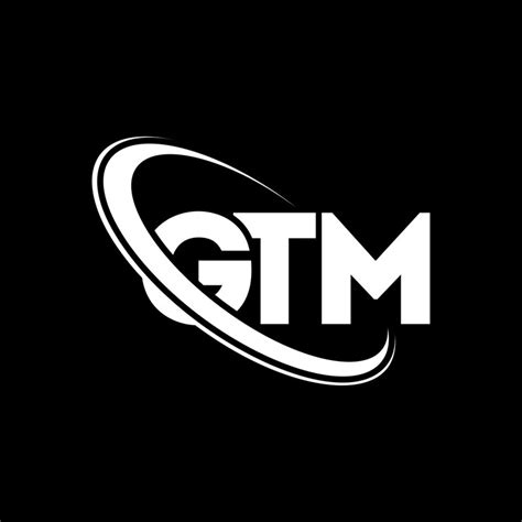 Gtm 로고 Gtm 글자 Gtm 문자 로고 디자인 이니셜 Gtm 로그와 원과 대문자 모노그램 로고 기술 비즈니스 및 부동산 브랜드를 위한 Gtm 타이포그래피 프리미엄 벡터