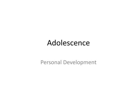 PPT Adolescence PowerPoint Presentation Free Download ID