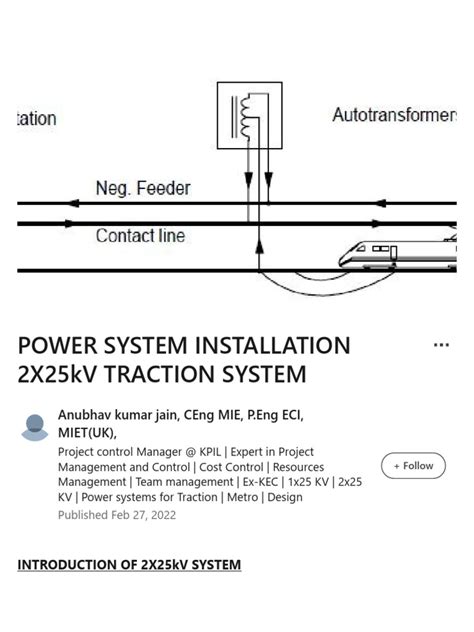 Anubhav Kumar Jain Power System Installation 2x25kv Traction System Pdf Electrical