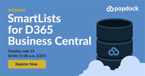 Upcoming Webinar Smartlist Builder For D365 Business Central Eone Solutions