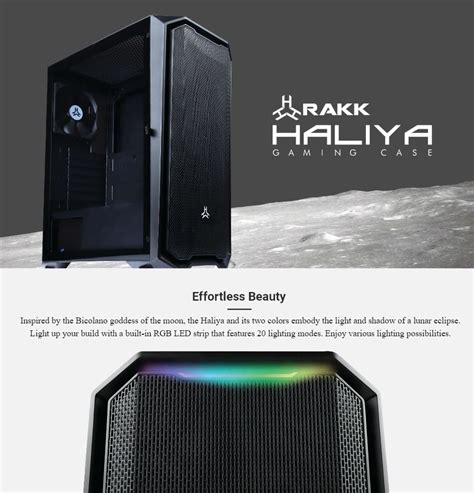 Narito Online Shop Rakk Haliya Atx Gaming Case Black Rakk Mid Tower