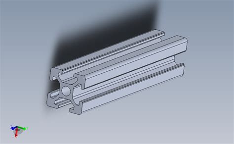 铝型材 T 型槽 20x20solidworks 2018模型图纸下载 懒石网