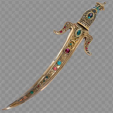Premium Psd A Gold Sword With A Large Stone On It Is Made By A Company
