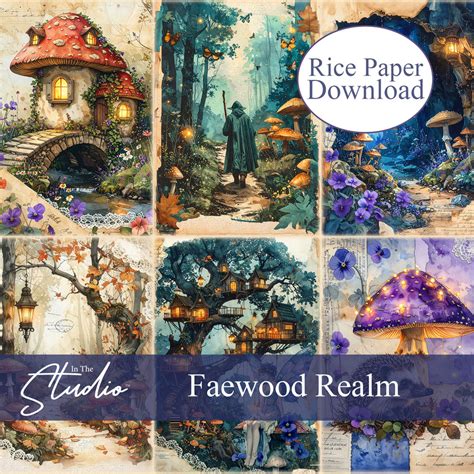 In The Studio Faewood Realm Mini Rice Paper Download Highlight Crafts