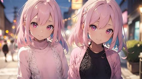Premium Ai Image Cute Girl Anime Wearing Sweater Japan Art For Wallpaper
