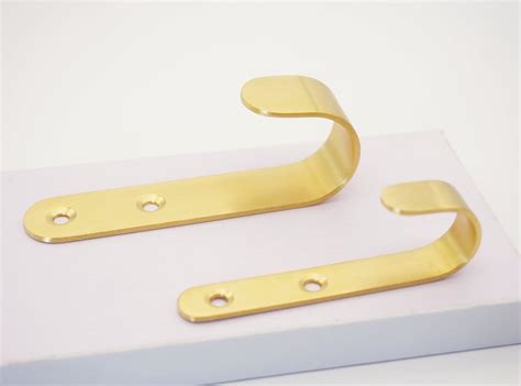 Solid Brass J Hooks Straight Hook Screw Free Hooks Hat Hooks Large